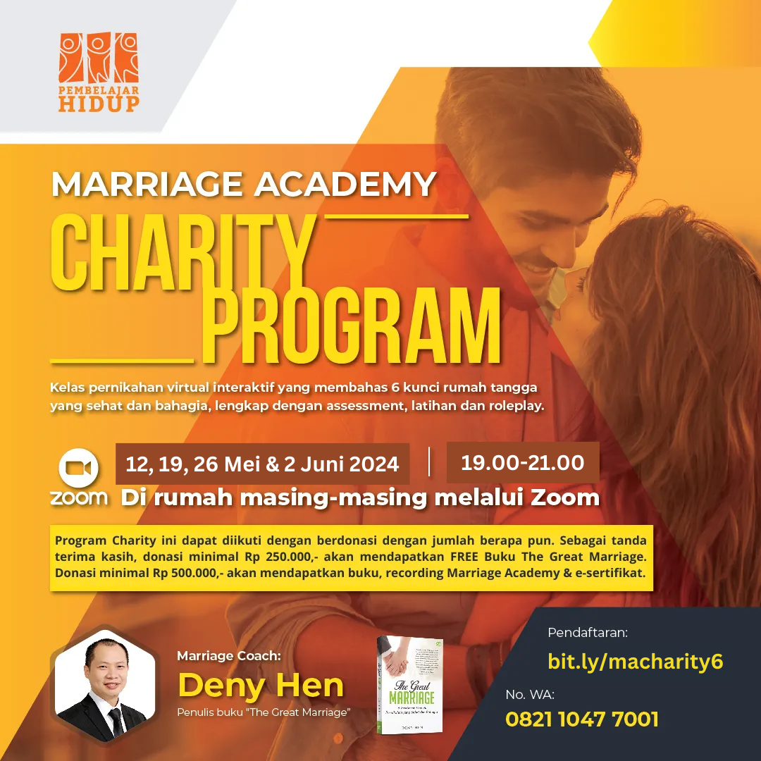 Marriage Academy Charity Program Batch Mei 2024 - Pembelajar Hidup